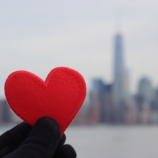 Throwback. Spread hearts around New York City. spreadlove wtc hoboken ...