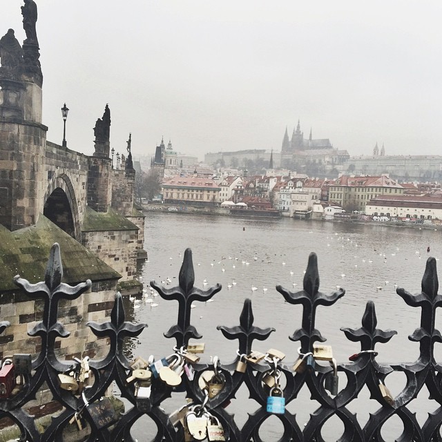 Love locks spotted along the Charles Bridge in Prague.️ - MakeLoveLocks.com